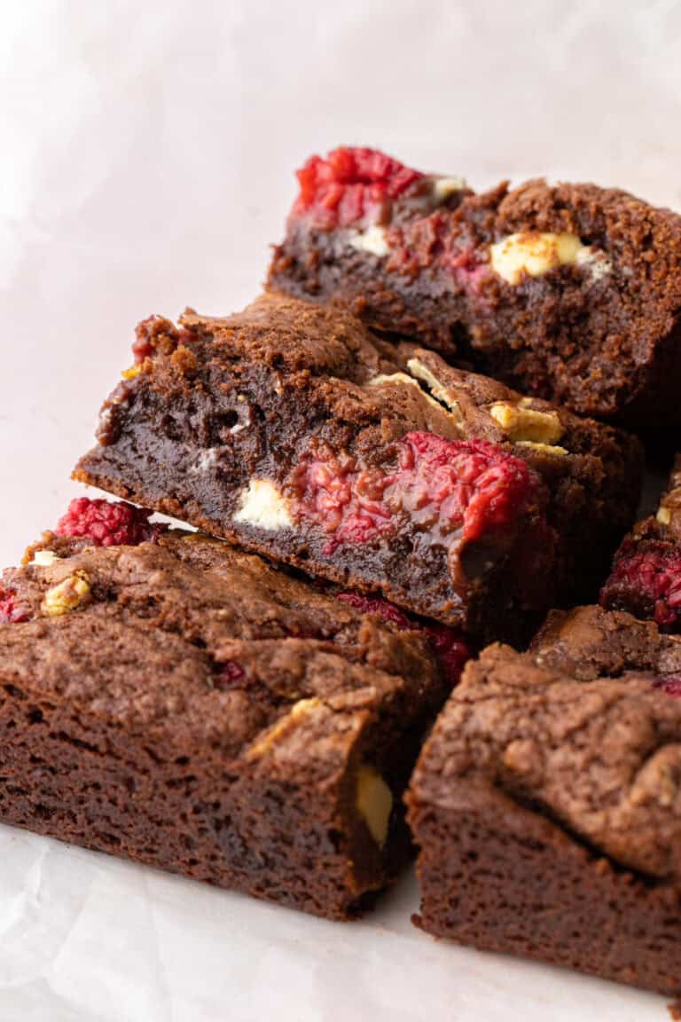 White Chocolate Raspberry Brownies | Jessie Bakes Cakes