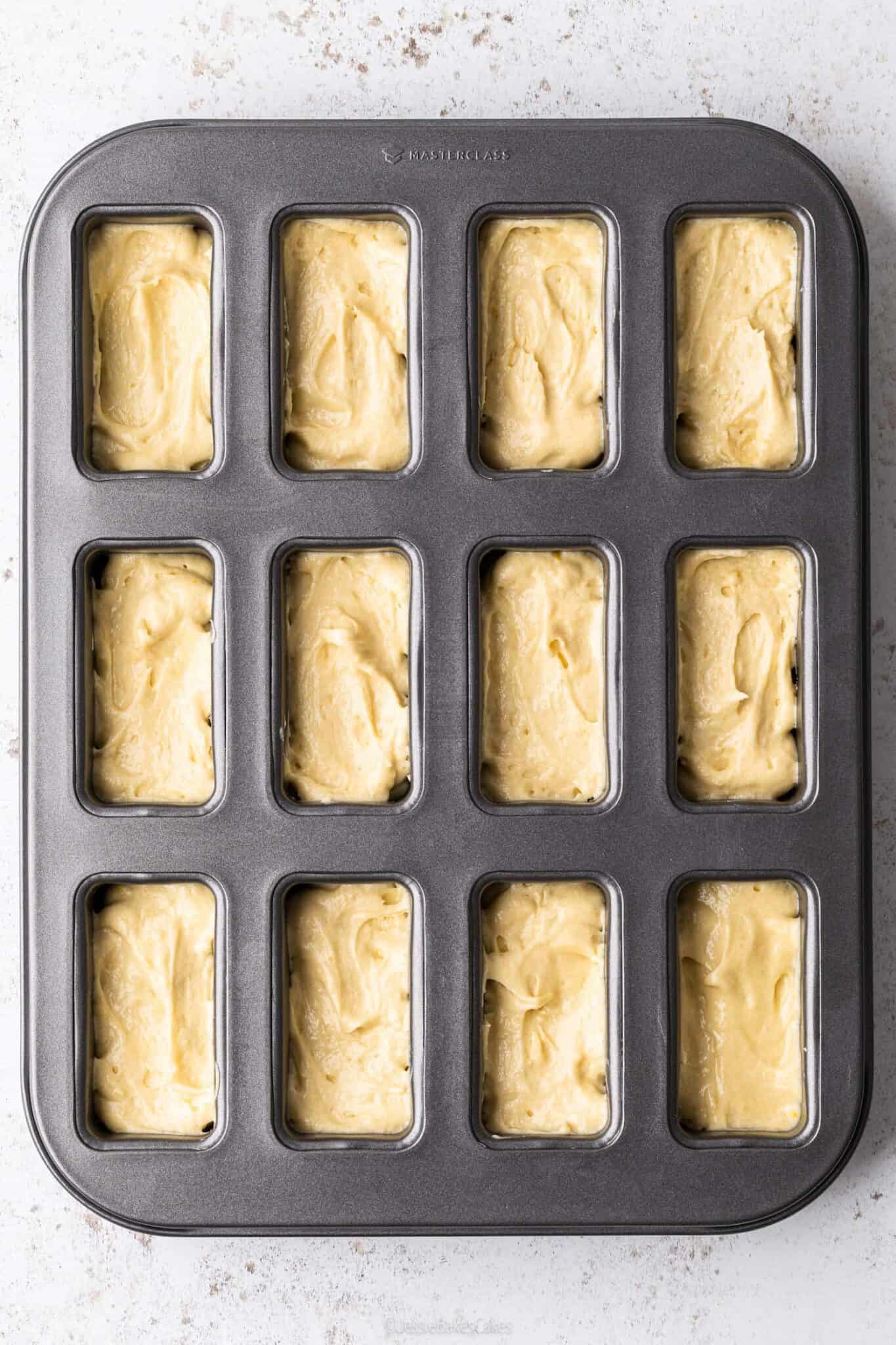 Mini Lemon Drizzle Loaf Cakes - Jessie Bakes Cakes